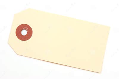 Empty Tag Over a White Background Stock Photo - Image of beige, empty ...