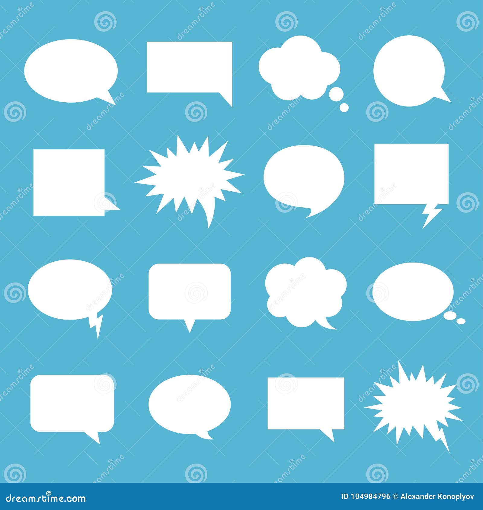 Empty talk bubble set stock vector. Illustration of element - 104984796