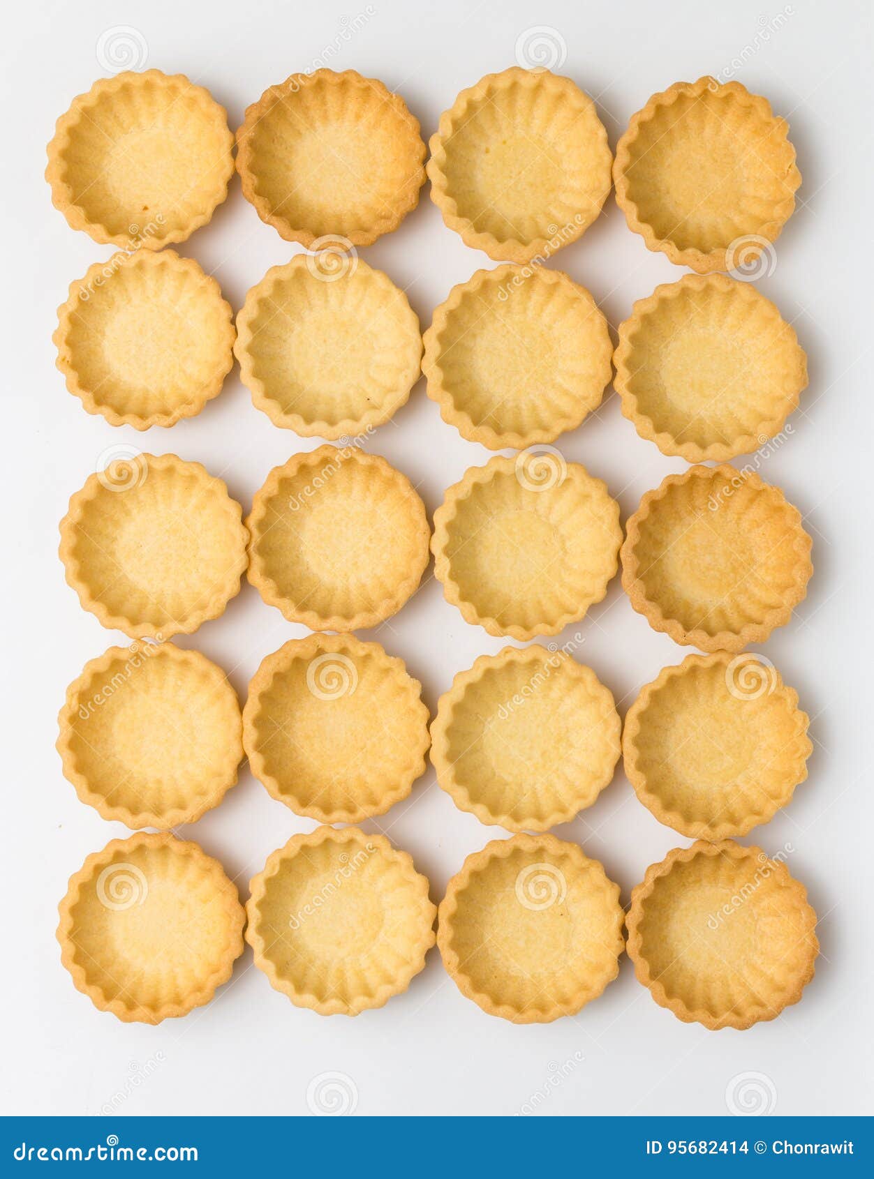 Empty tart shell isolated stock photo. Image of gourmet - 95682414