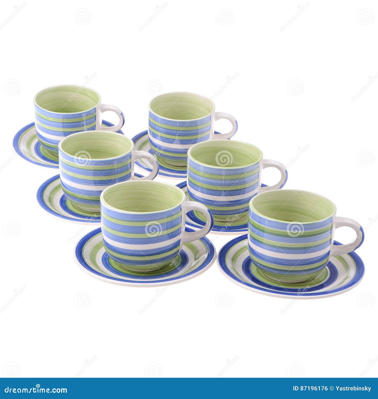 Empty tea cups isolated stock photo. Image of coffee - 87196176
