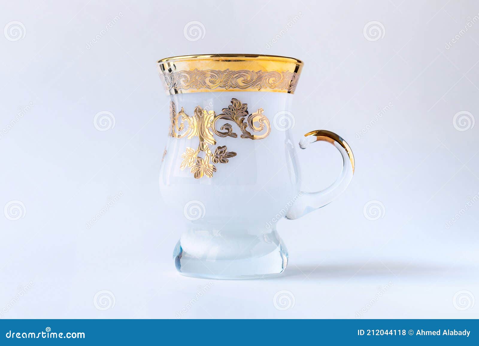 Empty Tea Glass Isolated on White Background Stock Photo - Image of ...