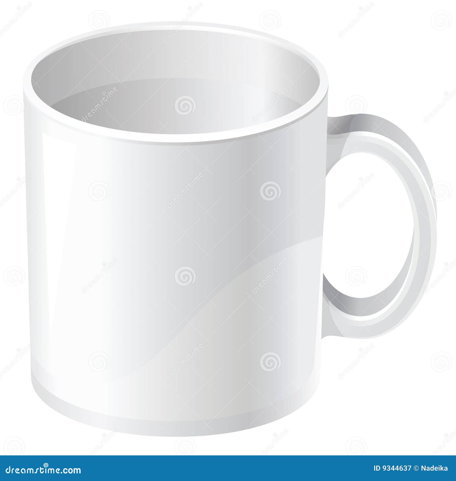 Empty tea-mug stock vector. Illustration of idea, dish - 9344637