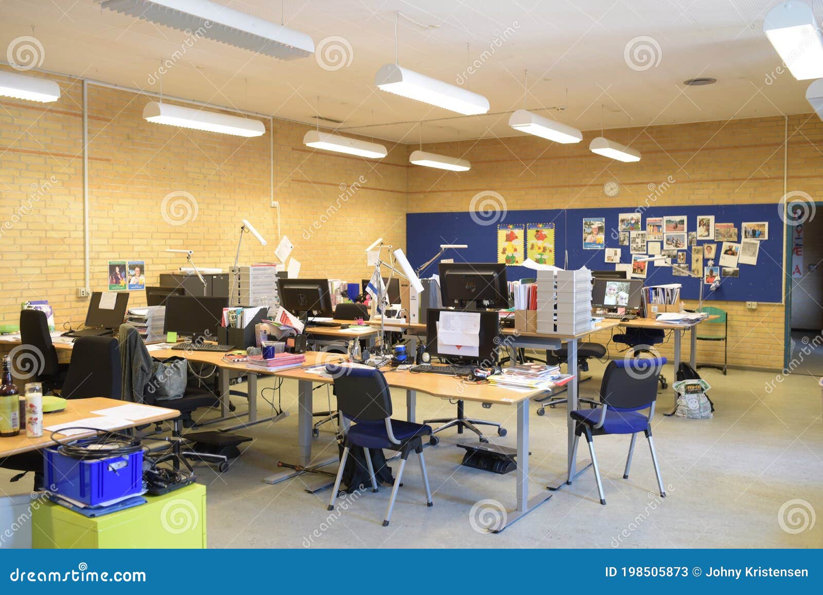 Empty Teachers Room at a School with Computers Editorial Stock Photo ...