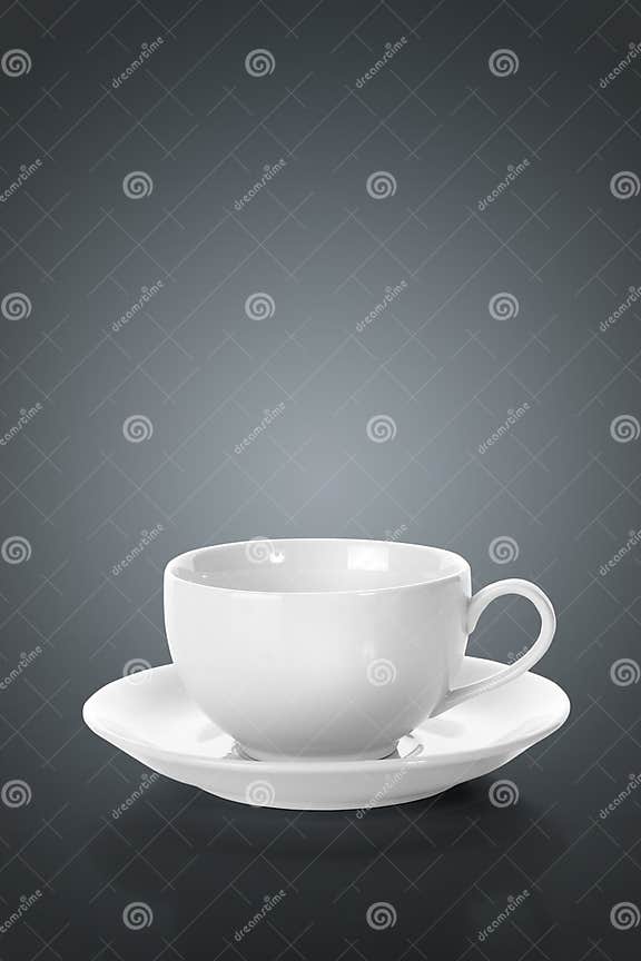 Empty teacup on grey stock photo. Image of drink, clear - 63221724
