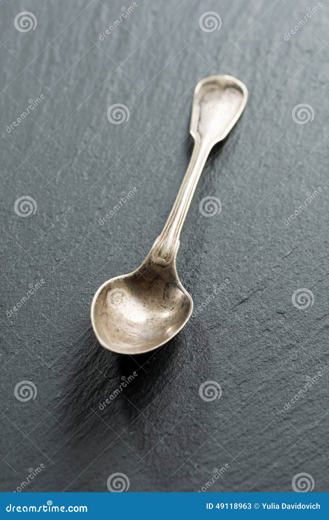 Empty Teaspoon on a Dark Background, Concept Photo Stock Image - Image ...