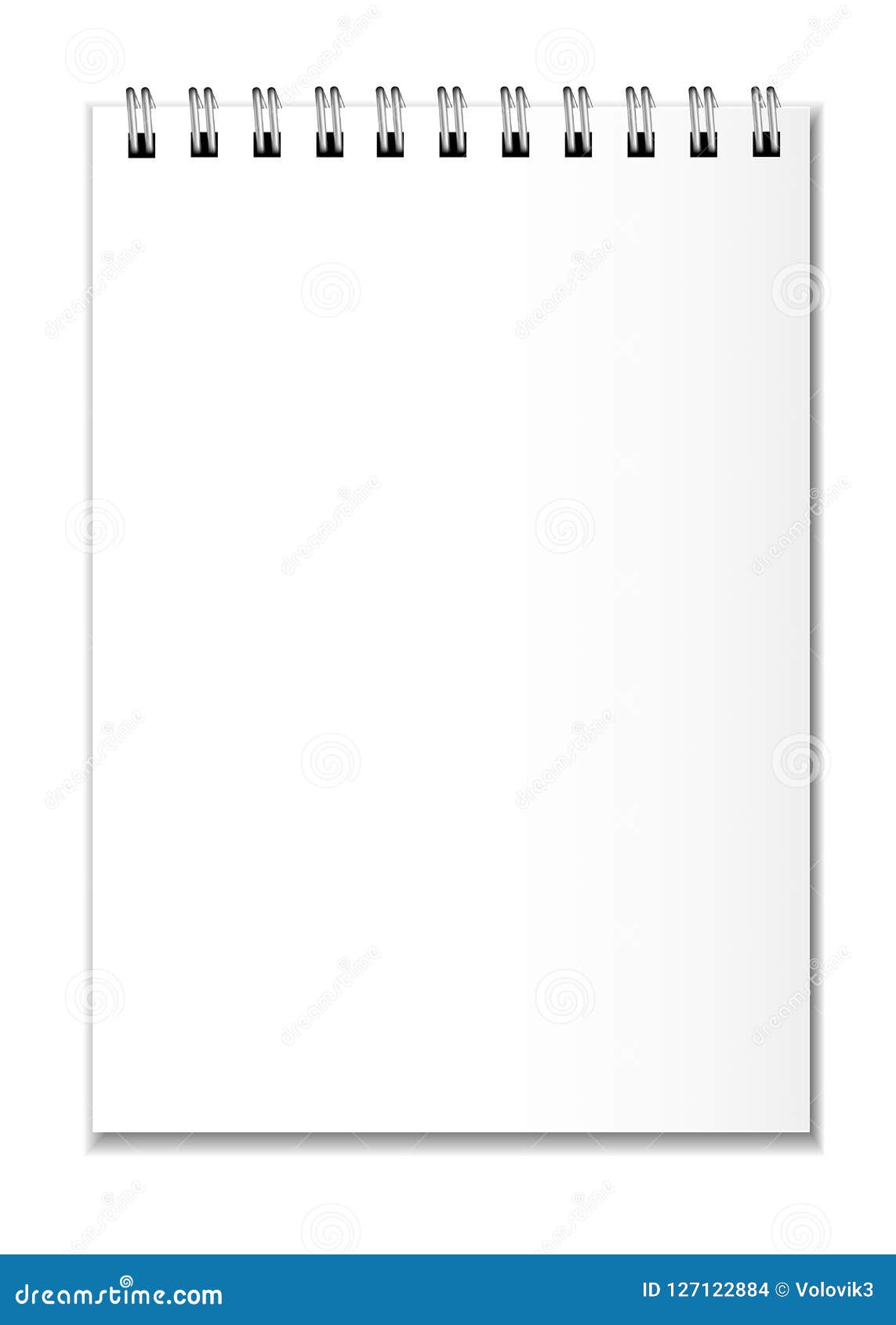 An Empty Template for the Design of a Spiral Wall Calendar or a Notepad ...