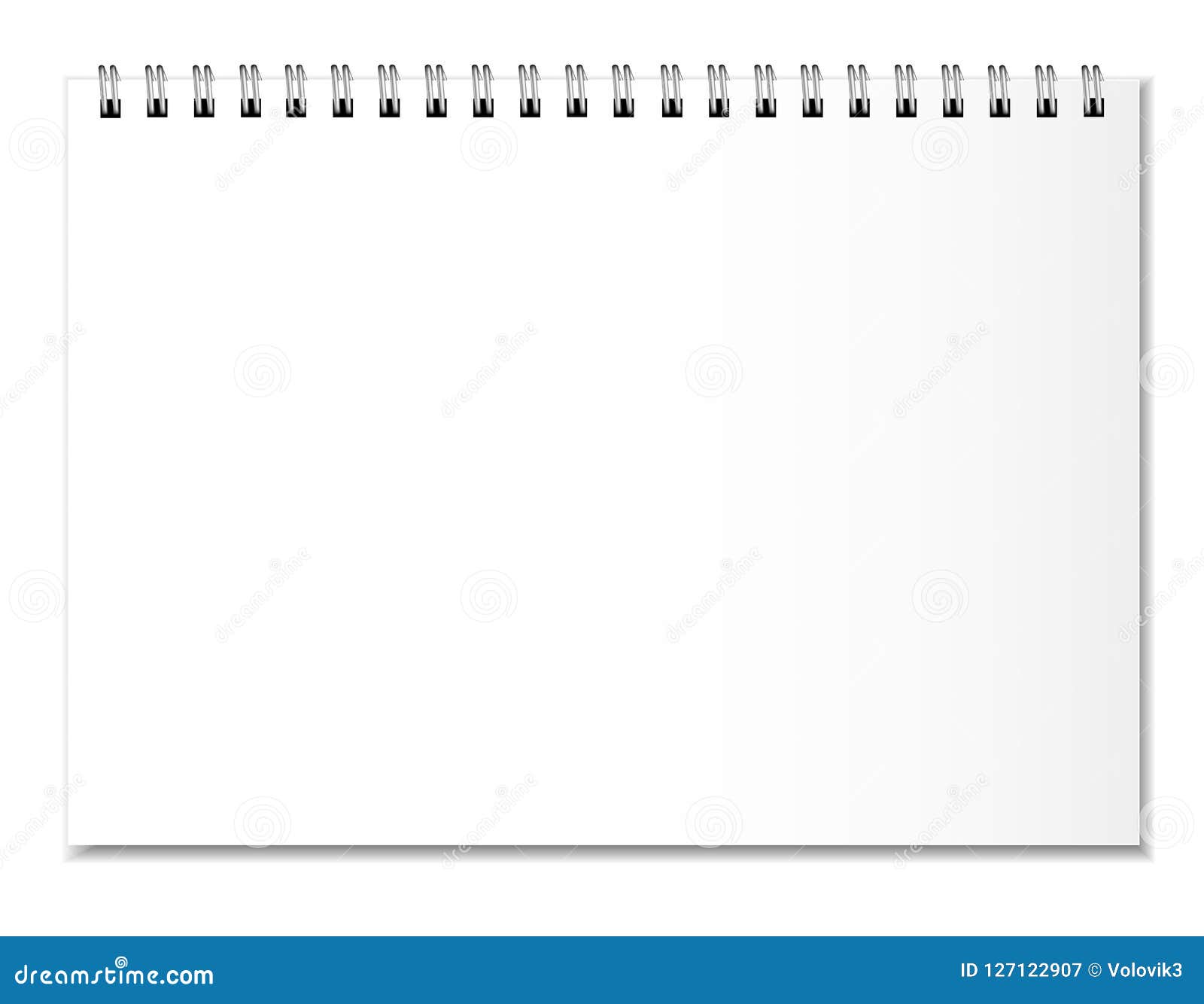 An Empty Template for the Design of a Spiral Wall Calendar or a Notepad ...
