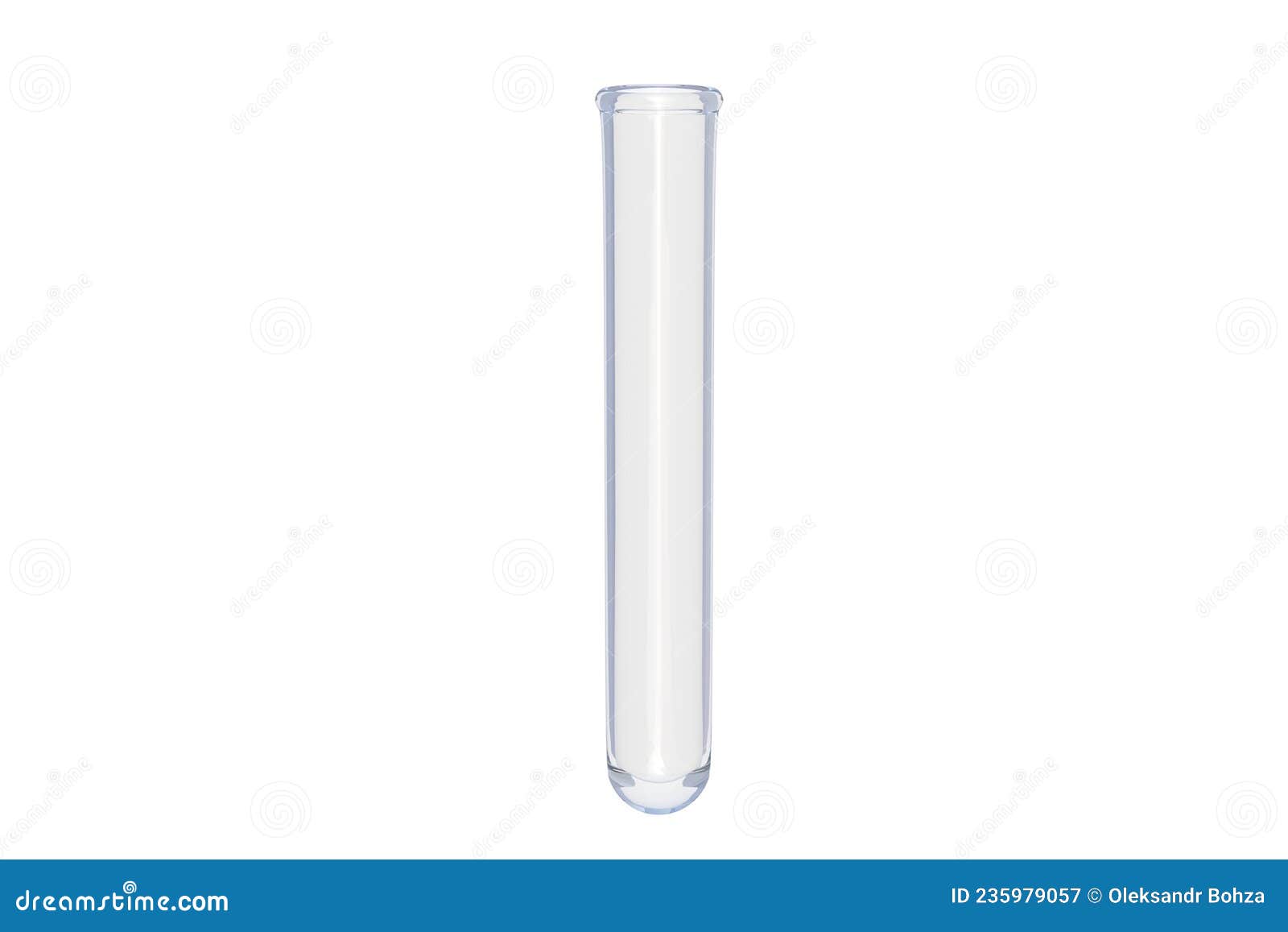 Empty Test Tube Isolated on White Background Stock Illustration ...