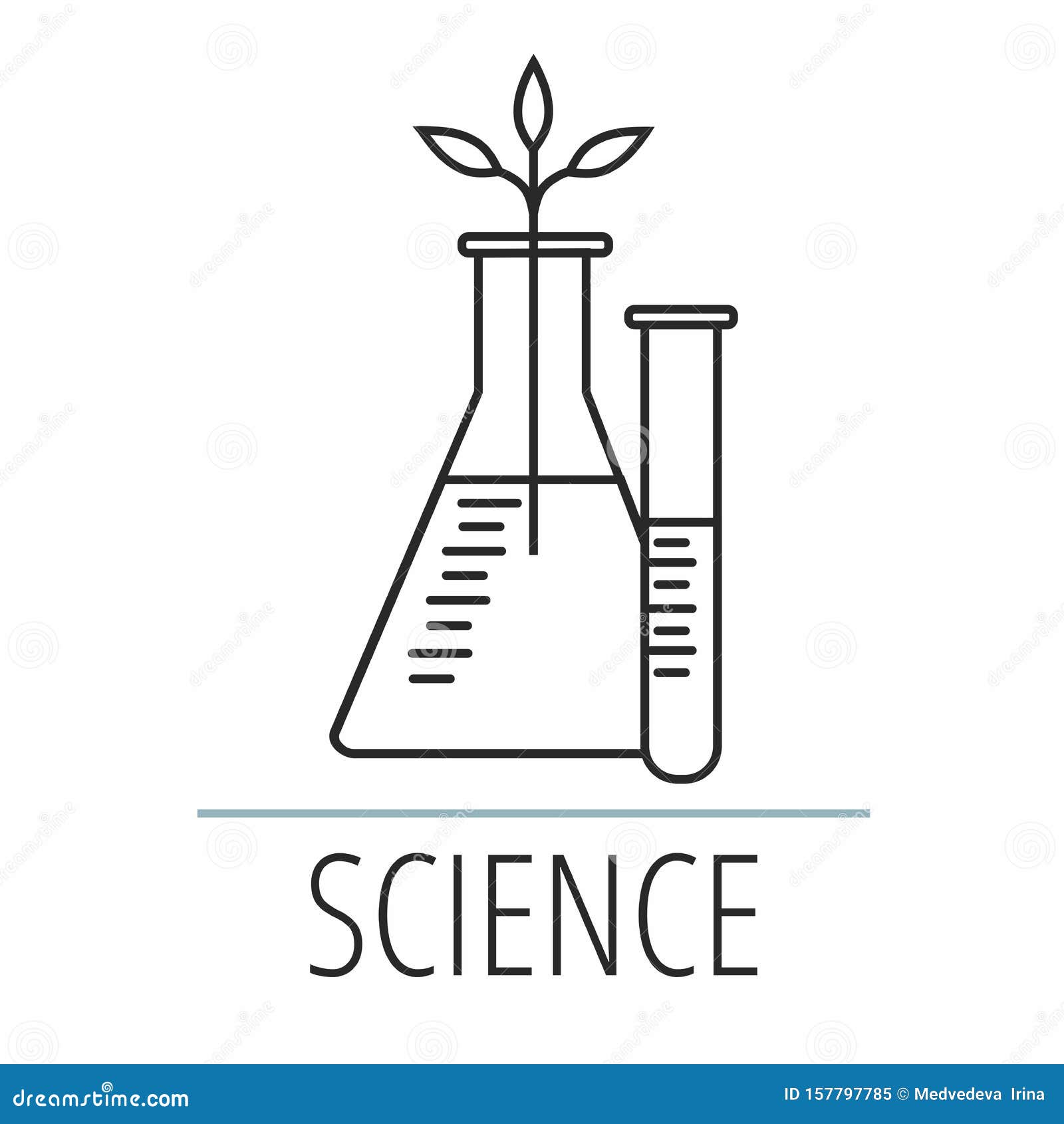 Empty Test Tube Isolated on White. Science Vector Stock Vector ...