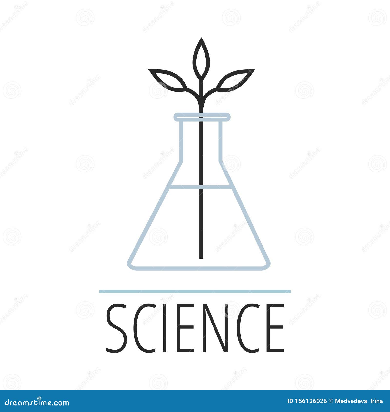 Empty Test Tube Isolated on White. Science Icon Stock Vector ...