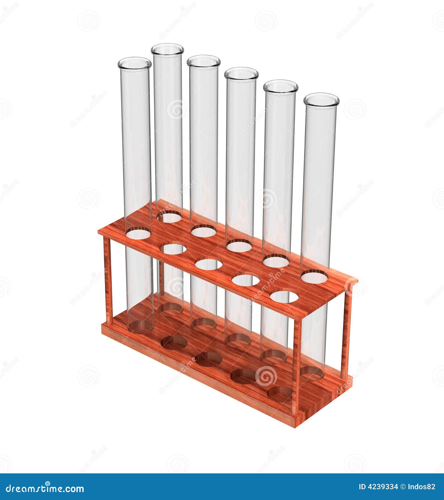 Empty test tubes stock illustration. Illustration of wooden - 4239334