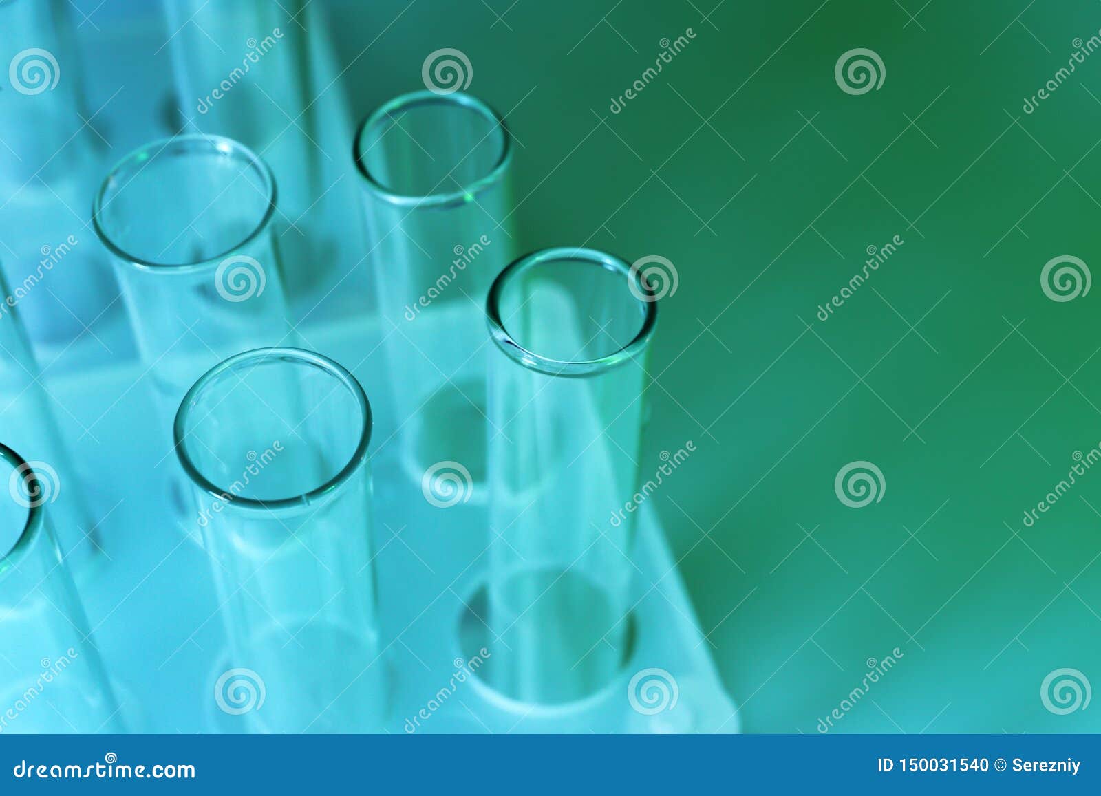 Empty Test Tubes in Laboratory, Closeup Stock Photo - Image of drug ...