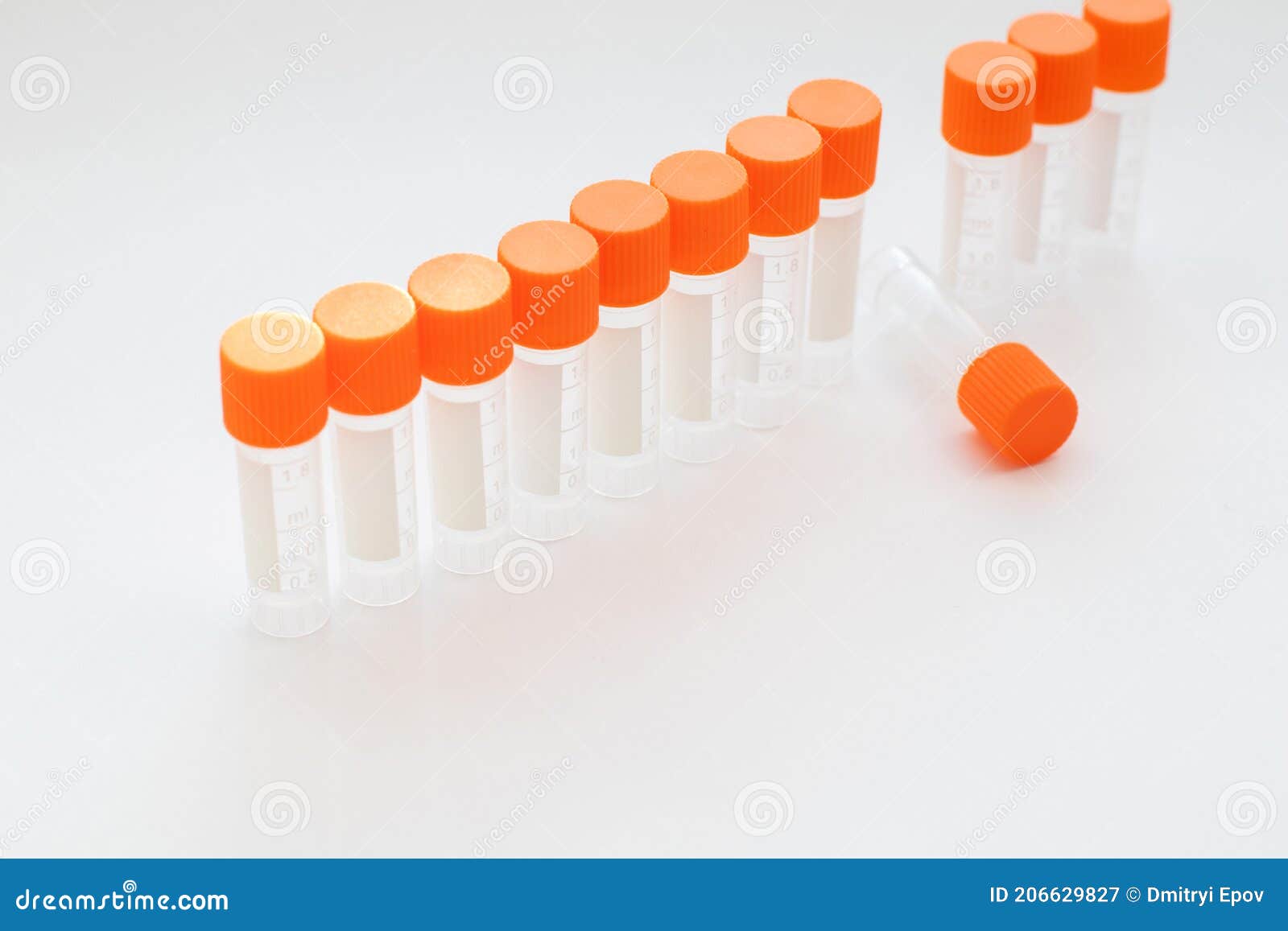 Empty Test Tubes for Medical Testing and Analysis Stock Image - Image ...