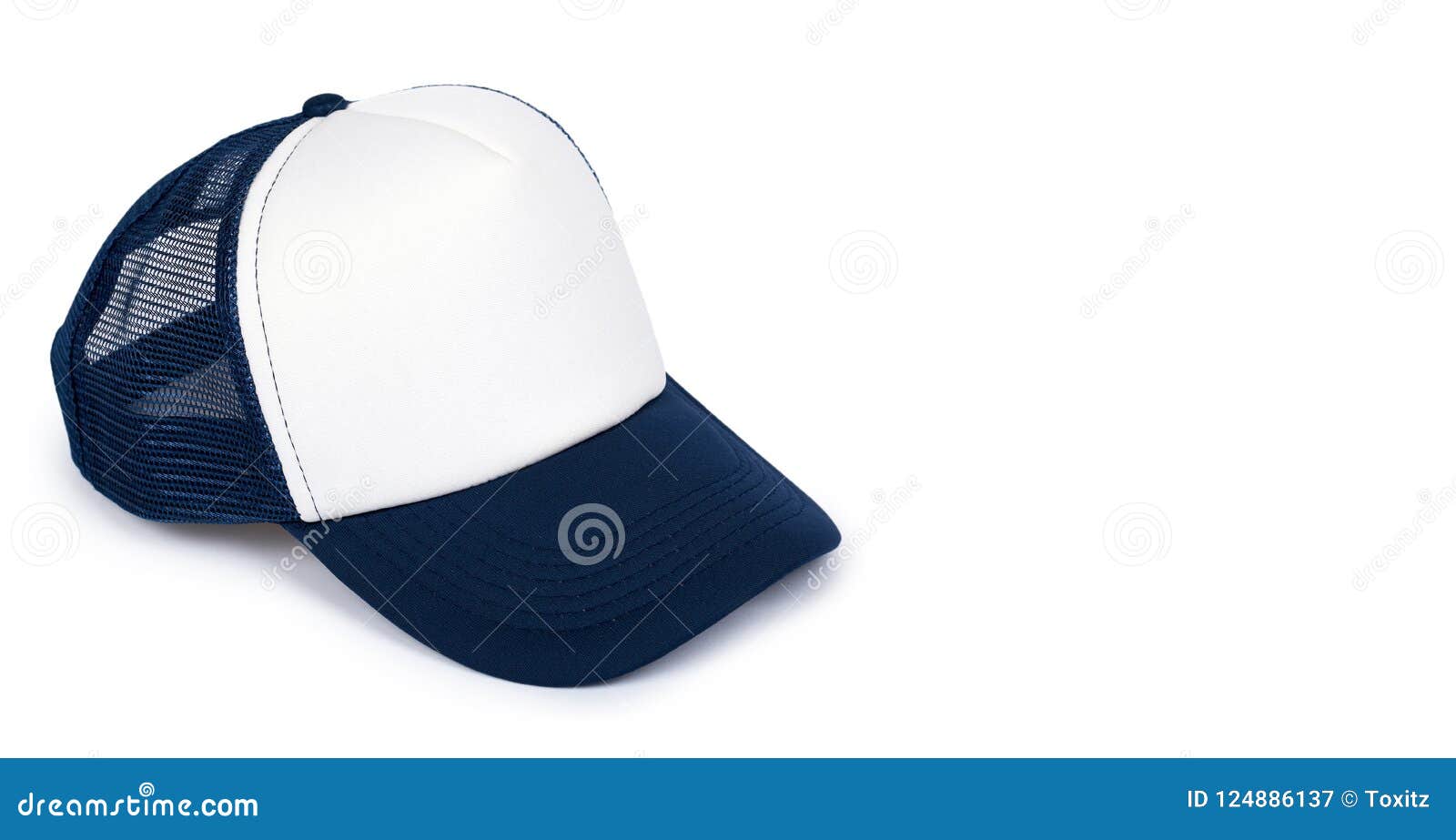 Empty Textile Cap Isolated on White Background, Copy Space Template ...