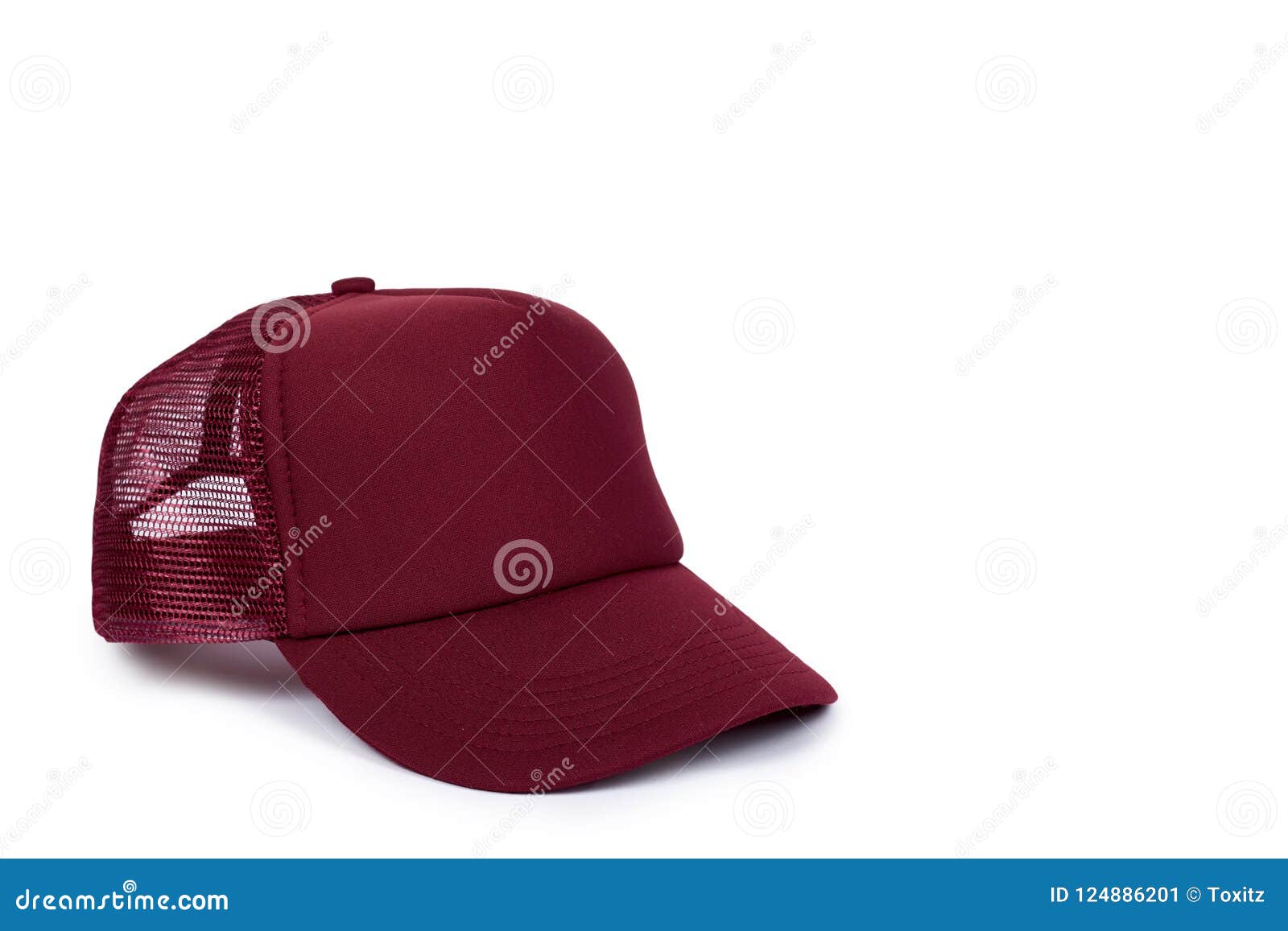 Empty Textile Cap Isolated on White Background, Copy Space Template ...