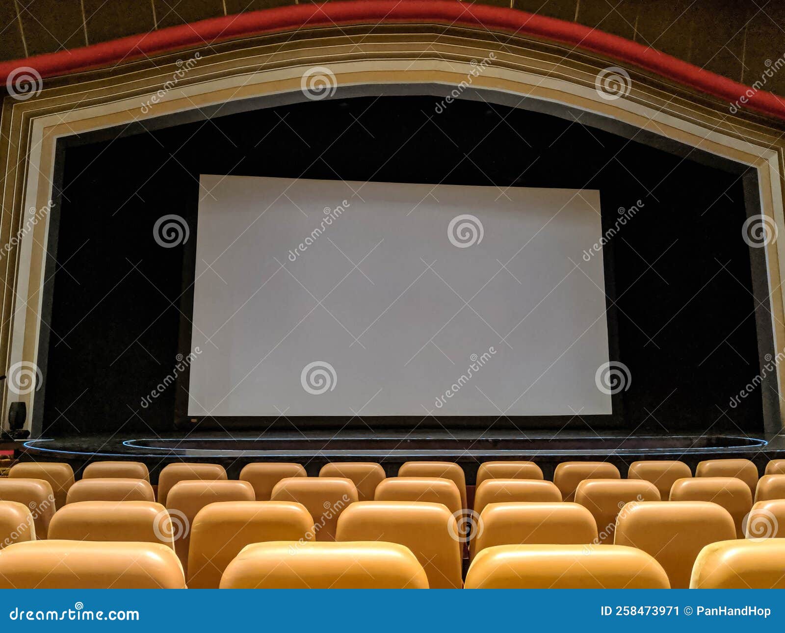 Empty Theater With Blank Movie Screen Stock Image | CartoonDealer.com ...