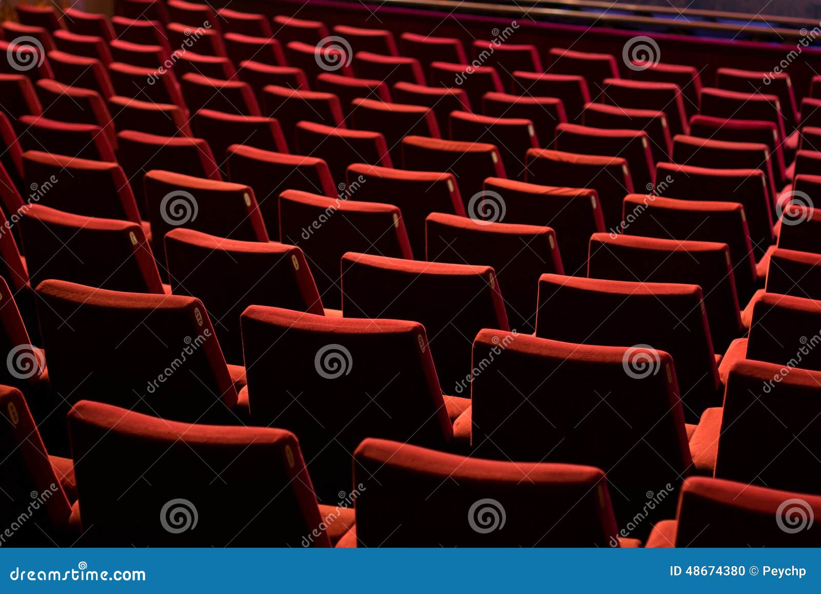 Empty Theater Chairs stock photo. Image of comfortable - 48674380