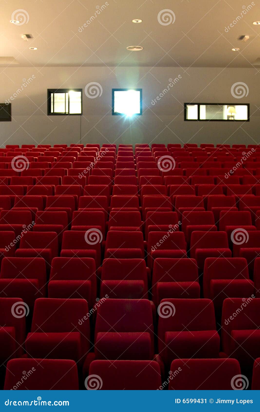 Empty Theater Seating stock image. Image of indoors, film - 6599431