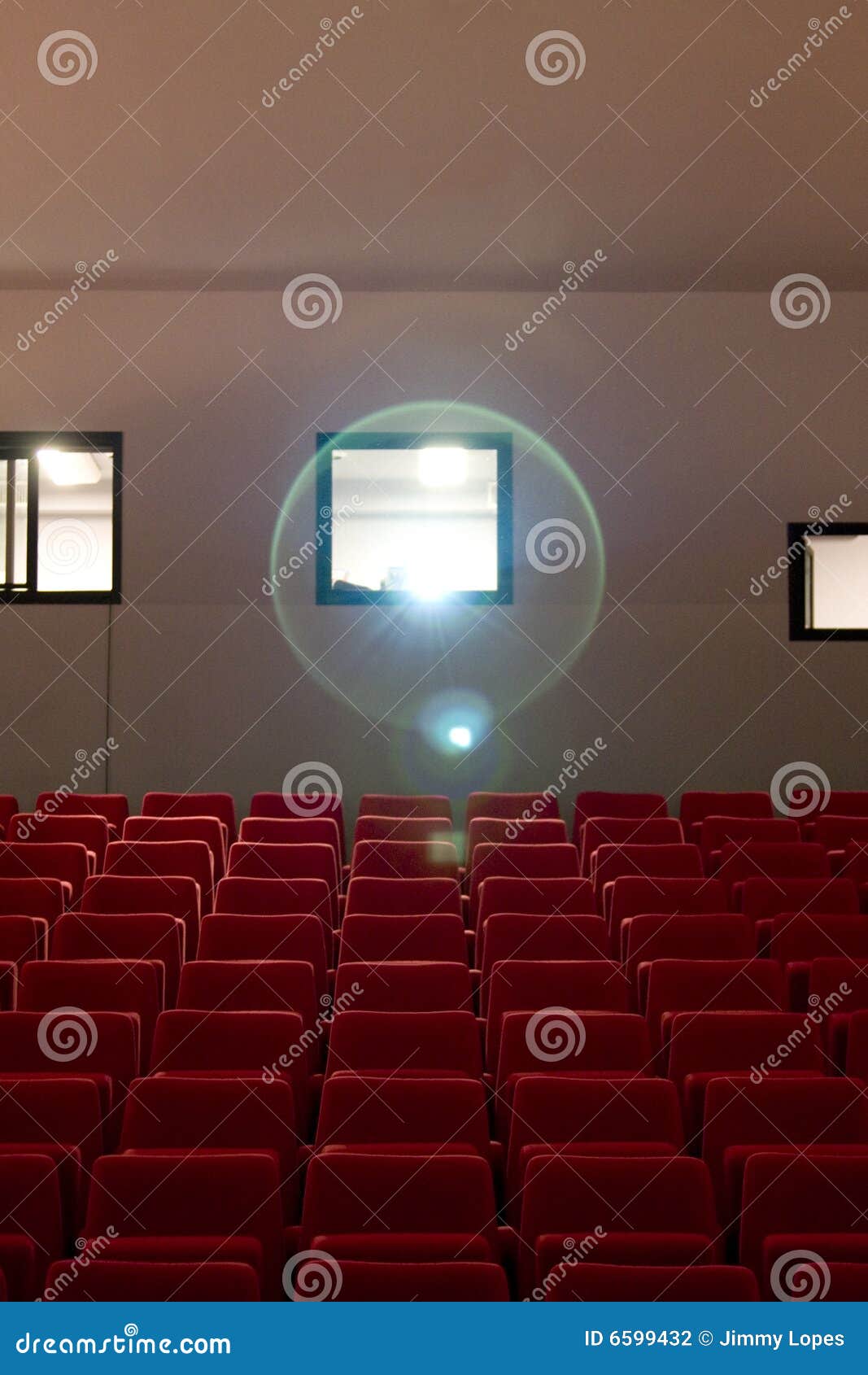 Empty Theater With Blank Movie Screen Stock Image | CartoonDealer.com ...