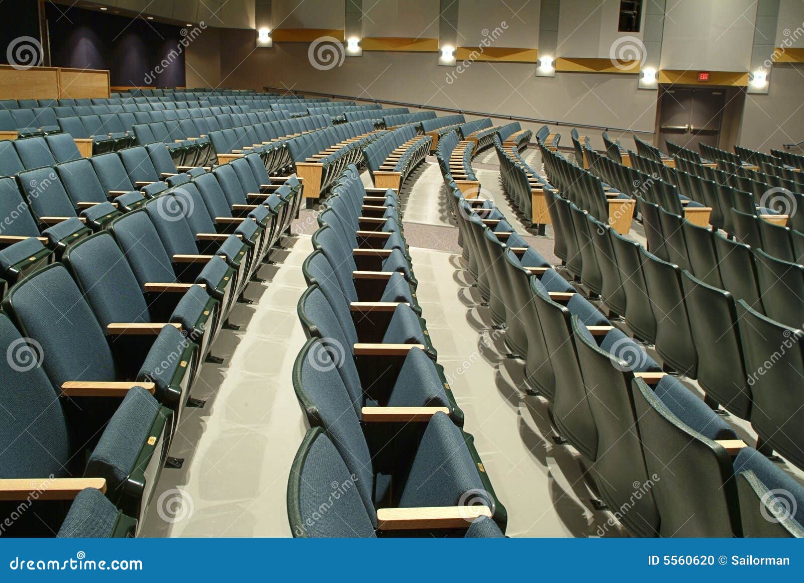 Empty theater seats. stock photo. Image of arena, seats - 5560620