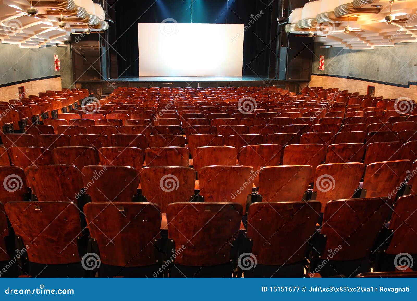 Empty theatre stock image. Image of wood, chair, indoors - 15151677
