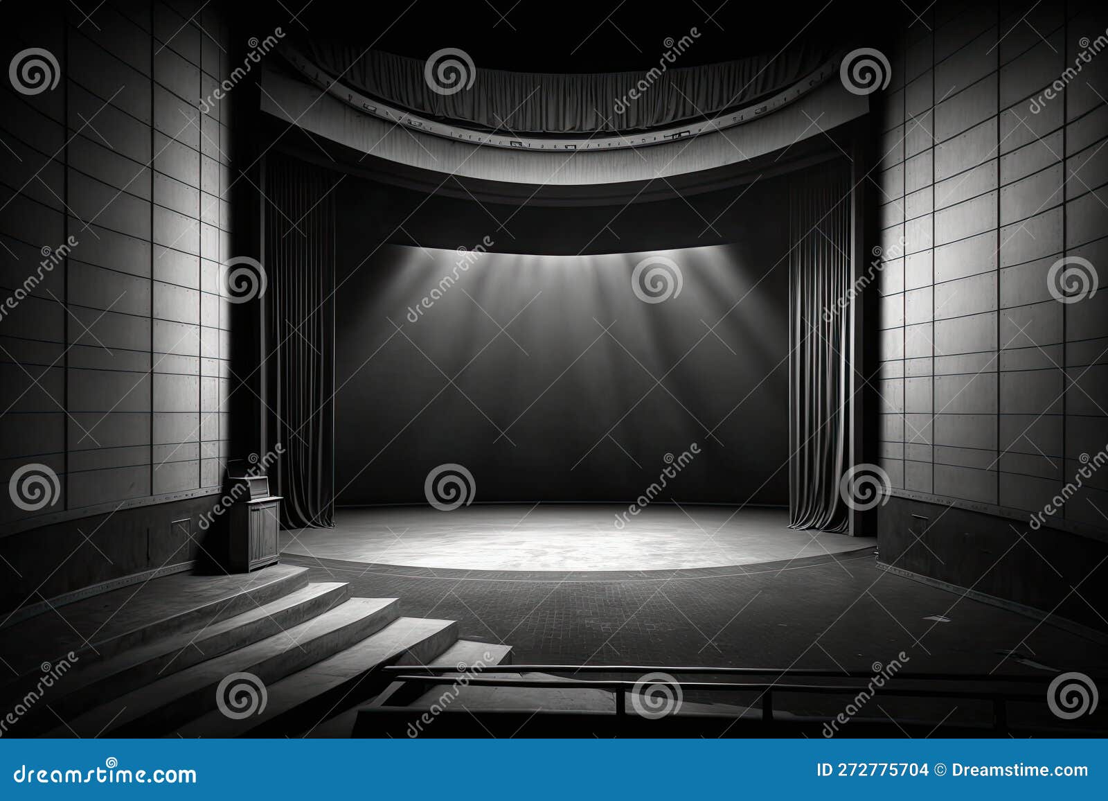 Empty theatre stage stock illustration. Illustration of stage - 272775704