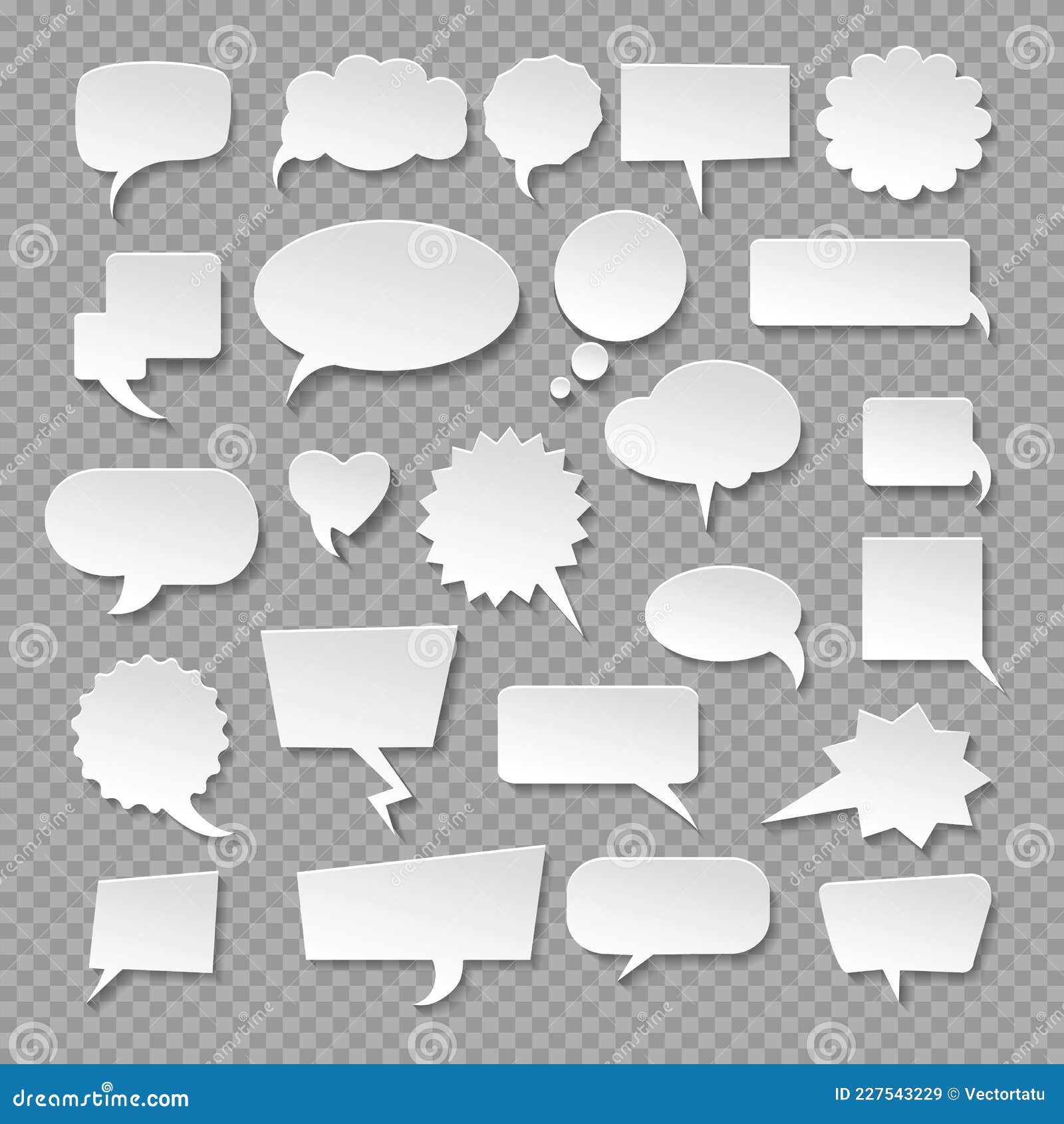 Empty thought bubbles stock vector. Illustration of empty - 227543229