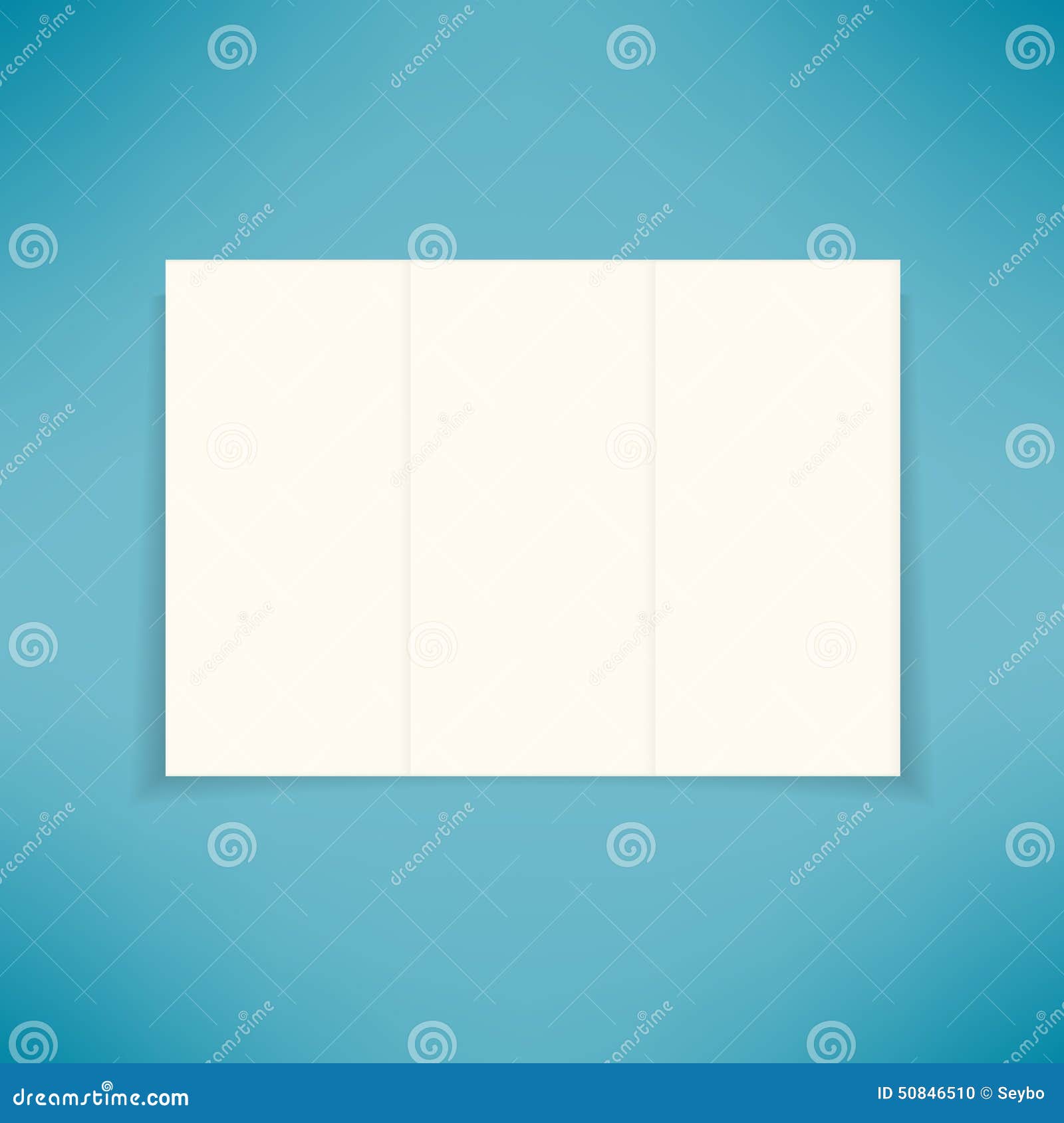 Empty Three Fold Brochure Leaflet Flyer Design Template. Vector Stock ...