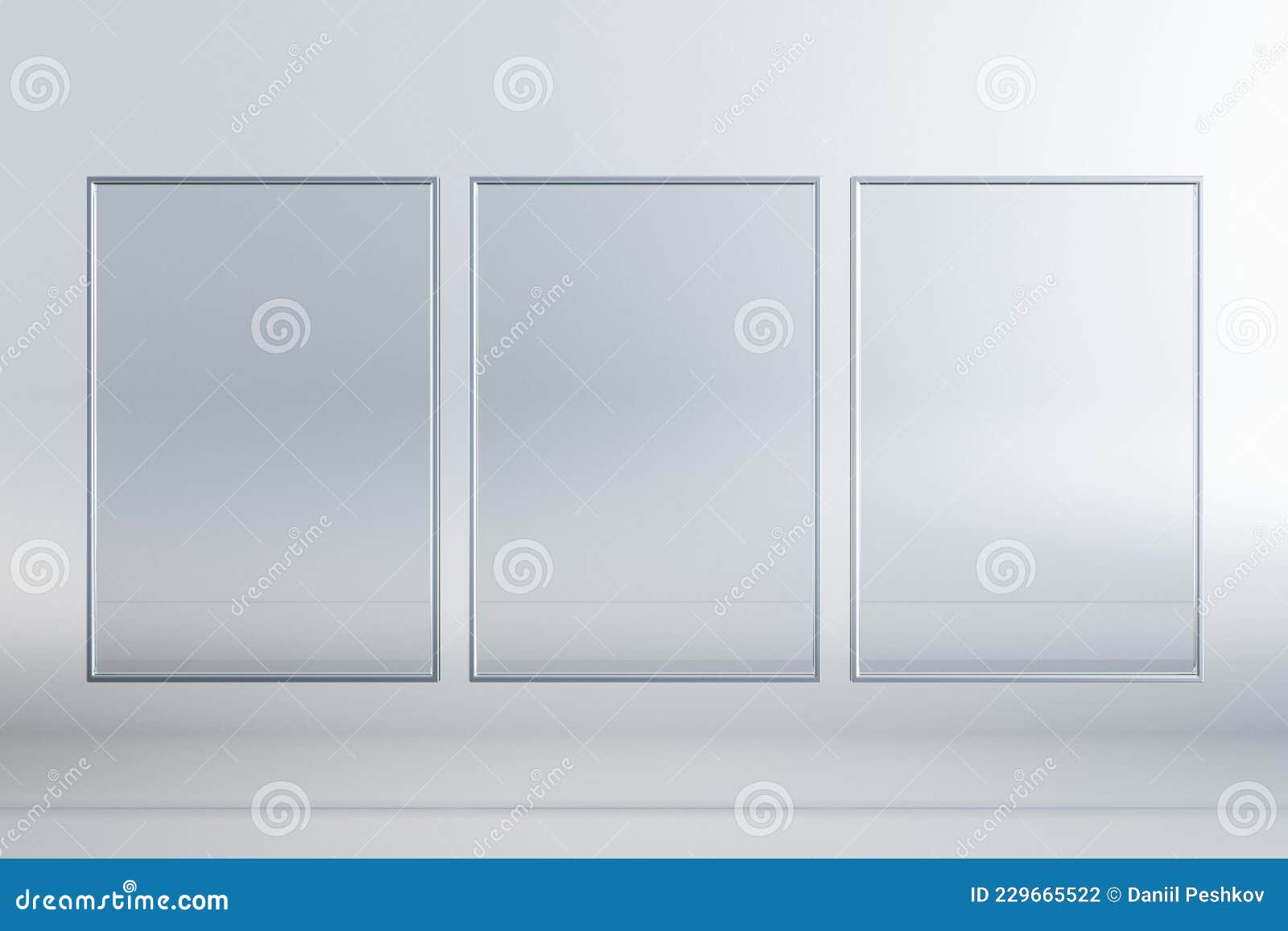 Three Rectangular Postcards With A Place For Text With A Linear Design ...