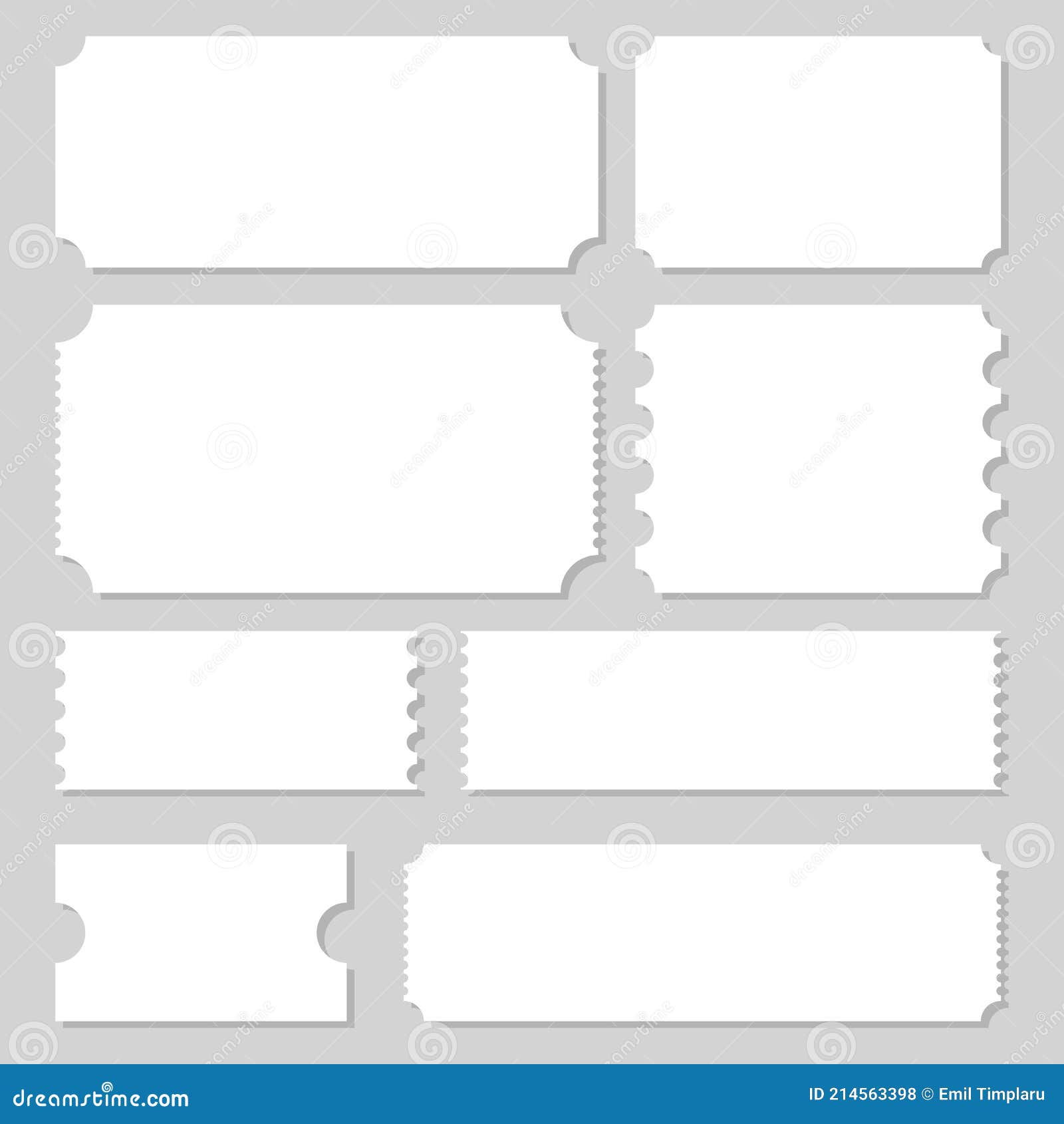 Empty Ticket Template Vector Design Illustration Stock Vector ...