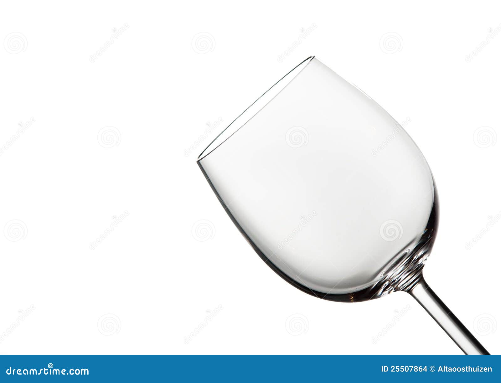 Empty Tilted Crystal Wine Glass Stock Photo - Image of elegance ...