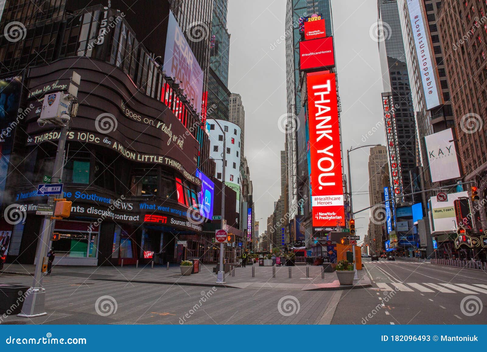 Empty Time Square during COVID-19 Pandemic Editorial Stock Photo ...