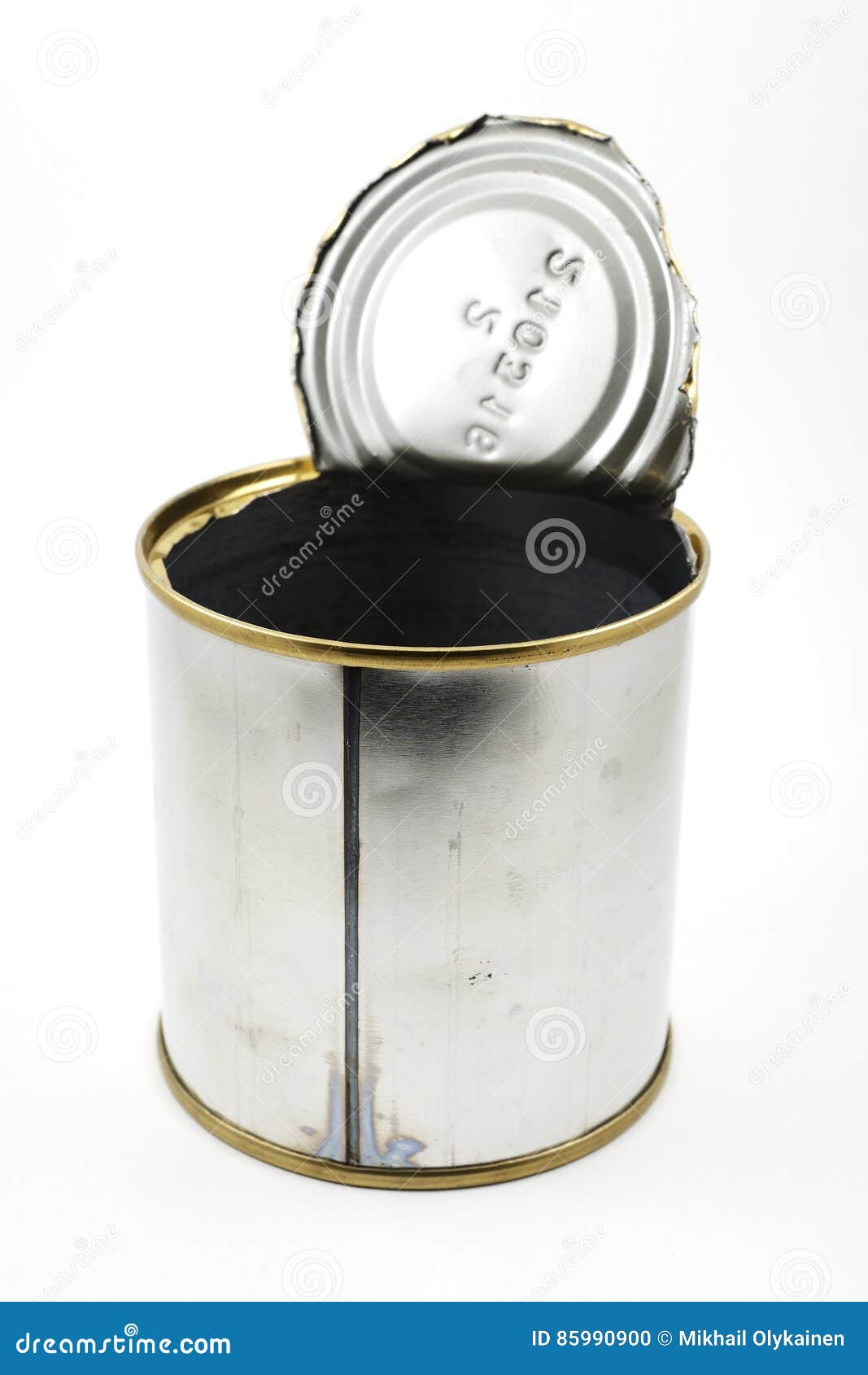 Empty tin can stock photo. Image of object, empty, open - 85990900