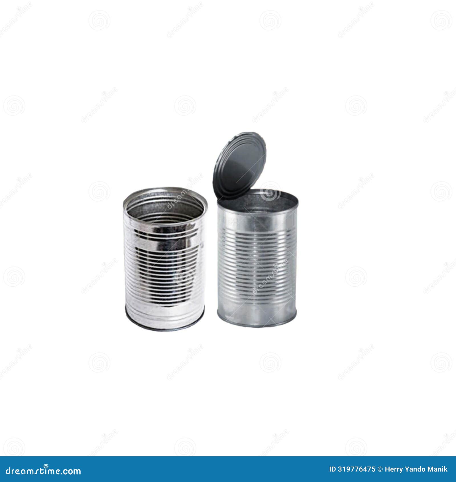 Empty Tin Cans Isolated on a White Background Stock Illustration ...