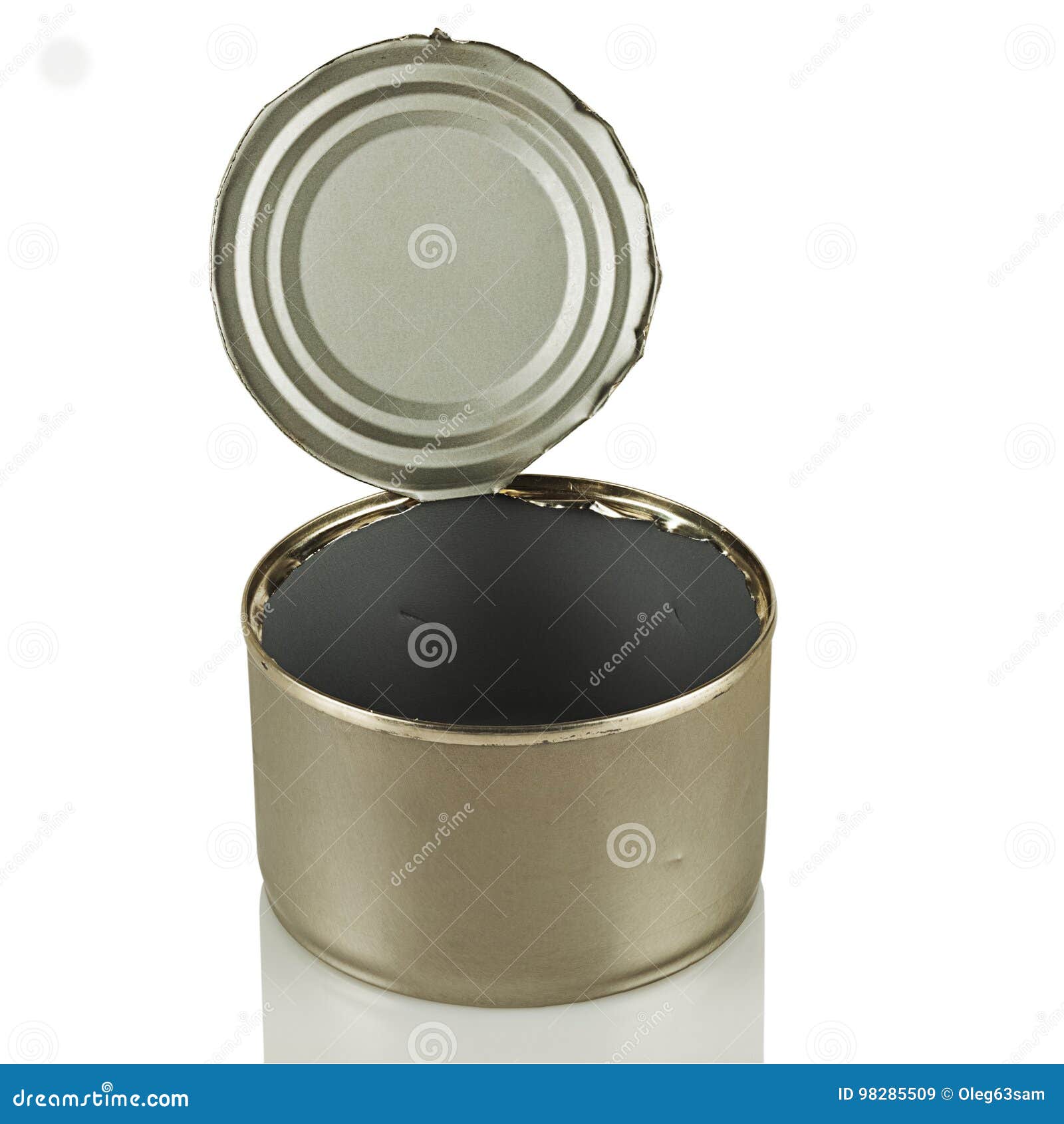 Empty tin cans stock image. Image of white, background - 98285509