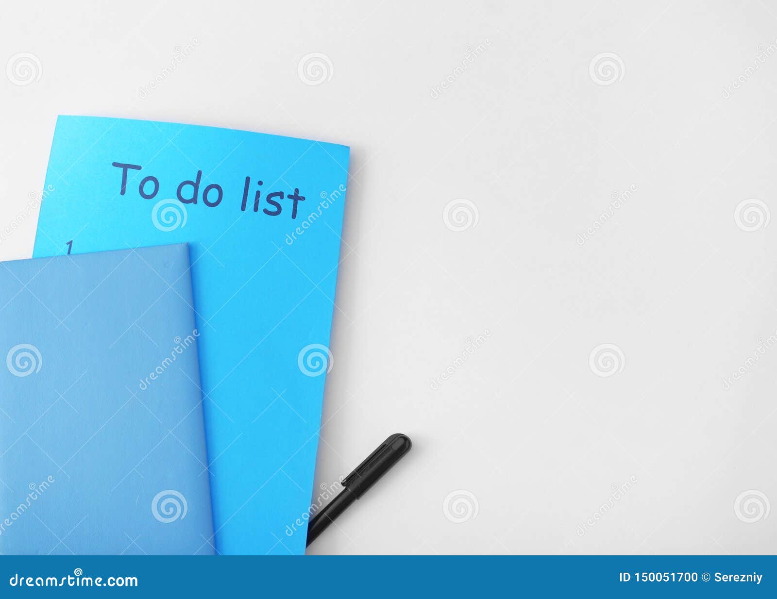 Empty To-do List with Notebook on White Background Stock Photo - Image ...