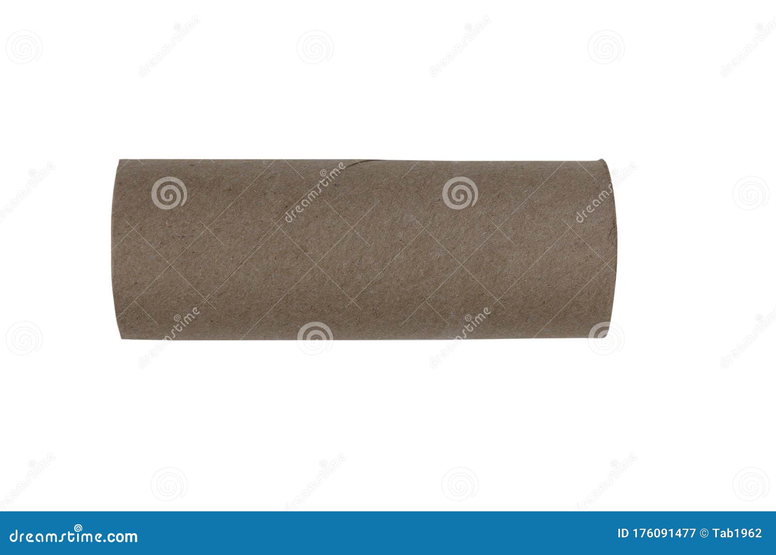 Empty Toilet Paper Roll Isolated on White Background Stock Image ...