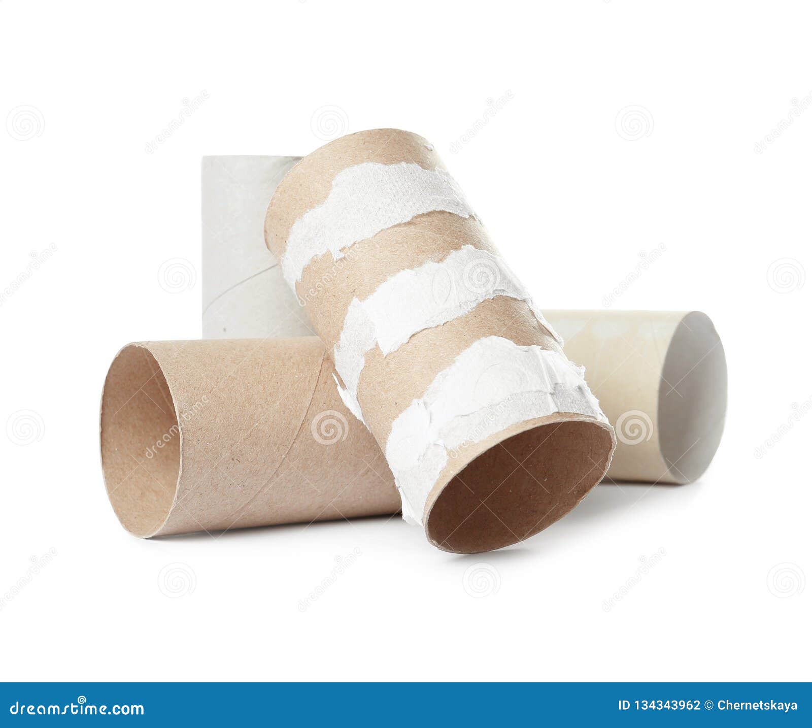 Empty toilet paper rolls stock photo. Image of paper - 134343962