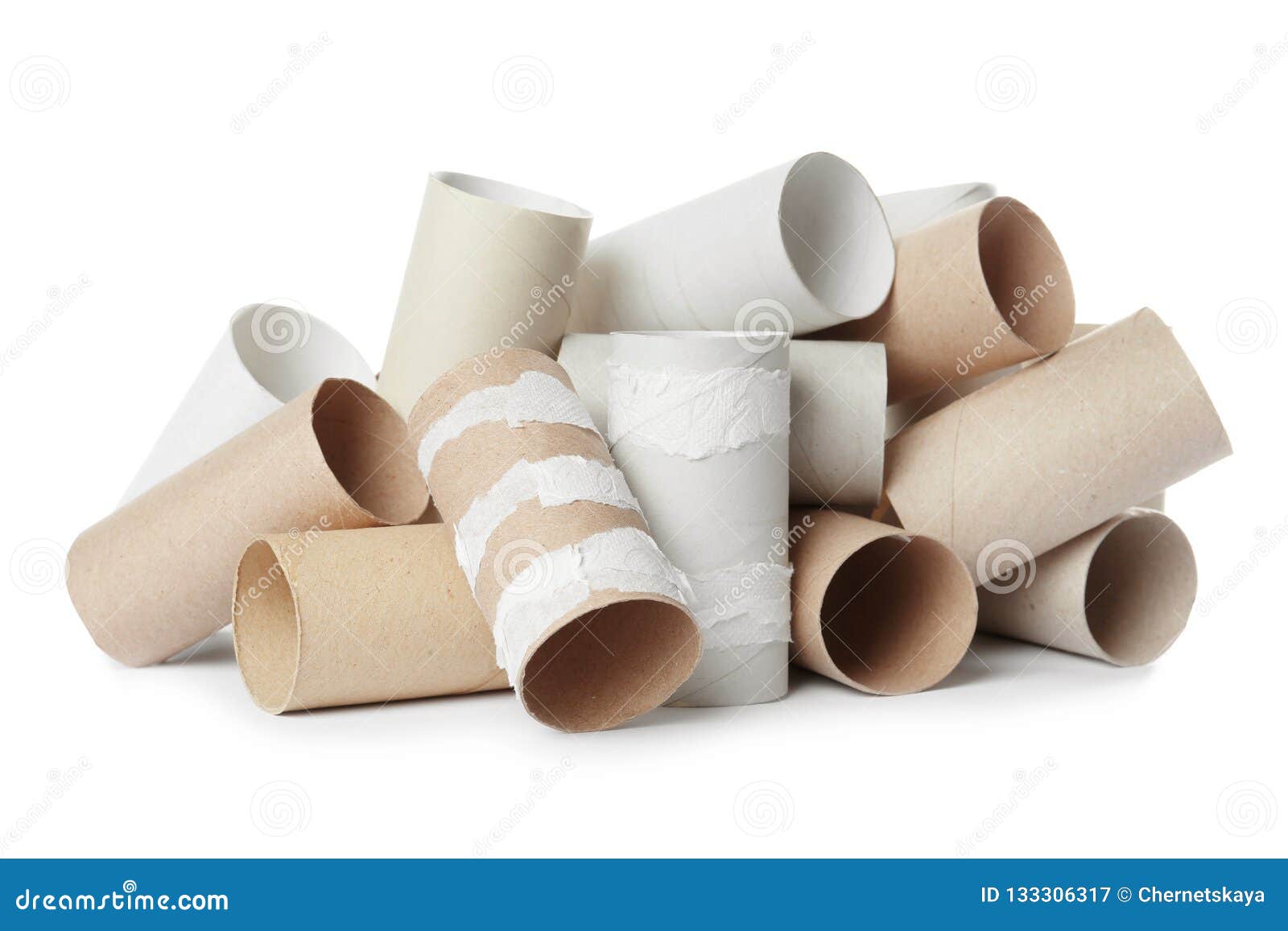 Empty toilet paper rolls stock image. Image of routine - 133306317