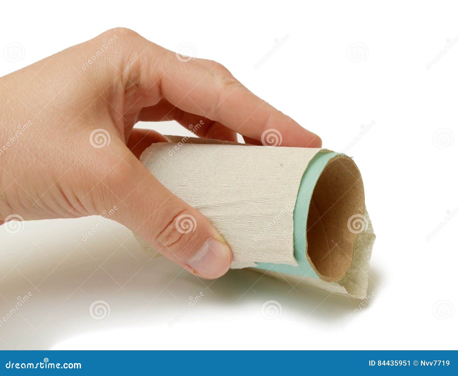 Empty toilet roll stock image. Image of core, hand, paper - 84435951