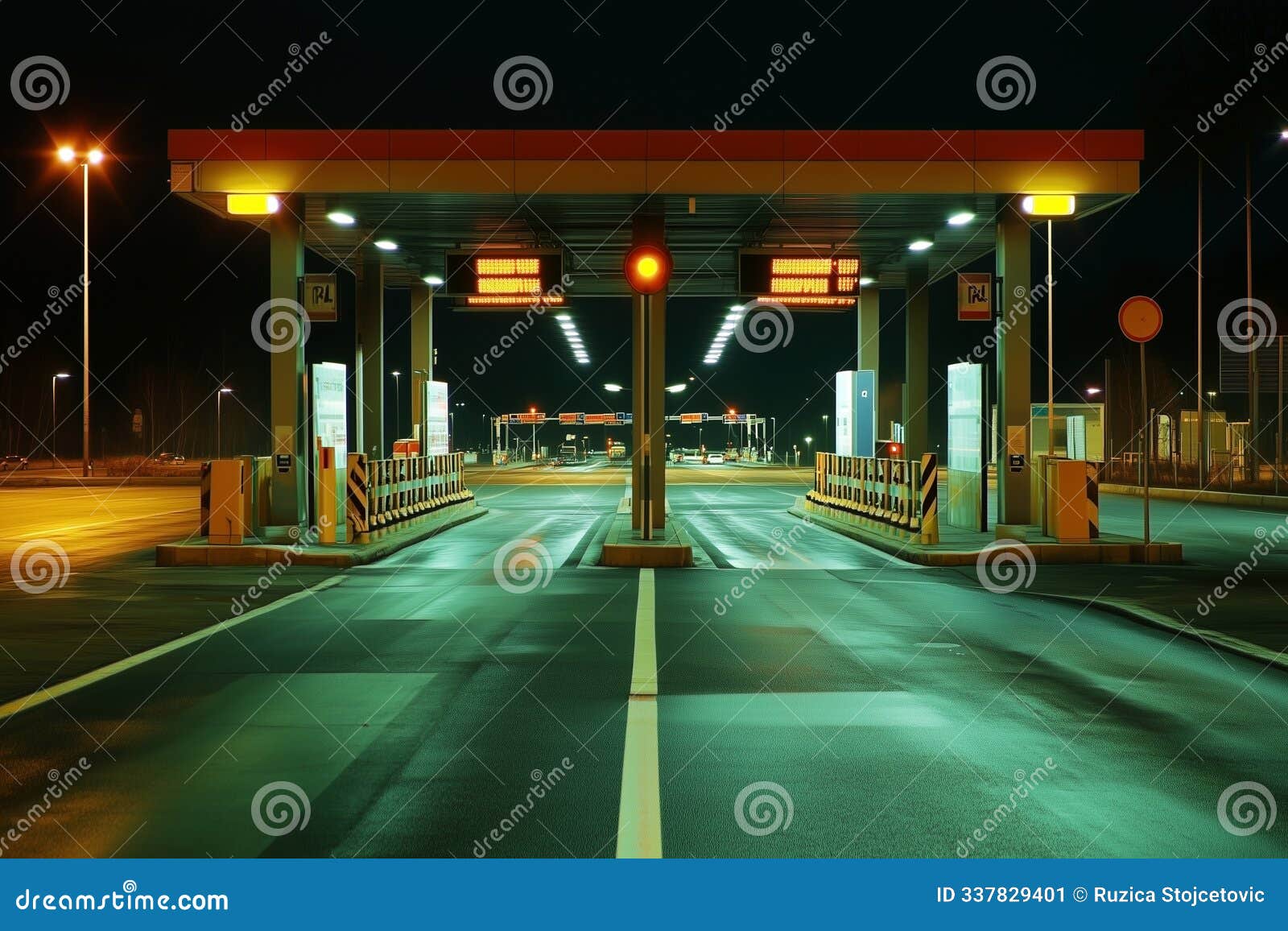 Toll Plaza Black Icon. Clipart Image Vector Illustration ...