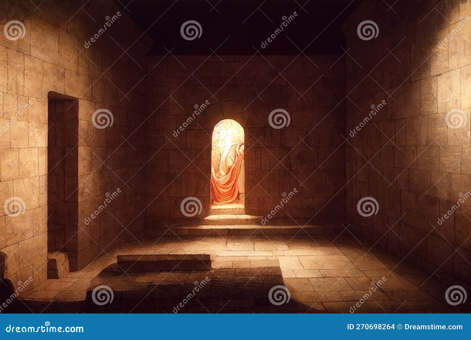 Stone Crypt With Bones Stock Photography | CartoonDealer.com #33598316