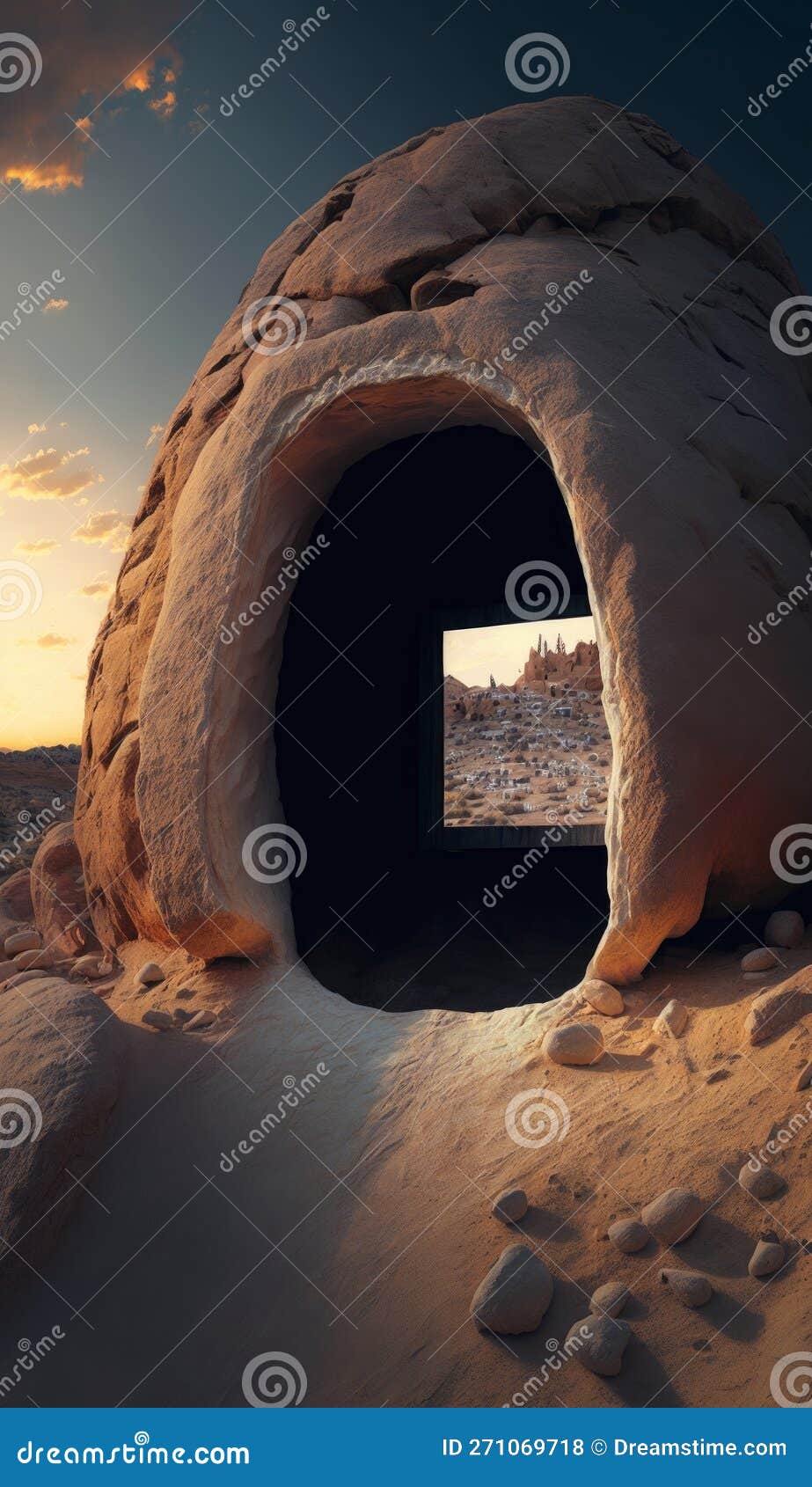 Empty Tomb Of Jesus. AI Generative. Stock Photography | CartoonDealer ...