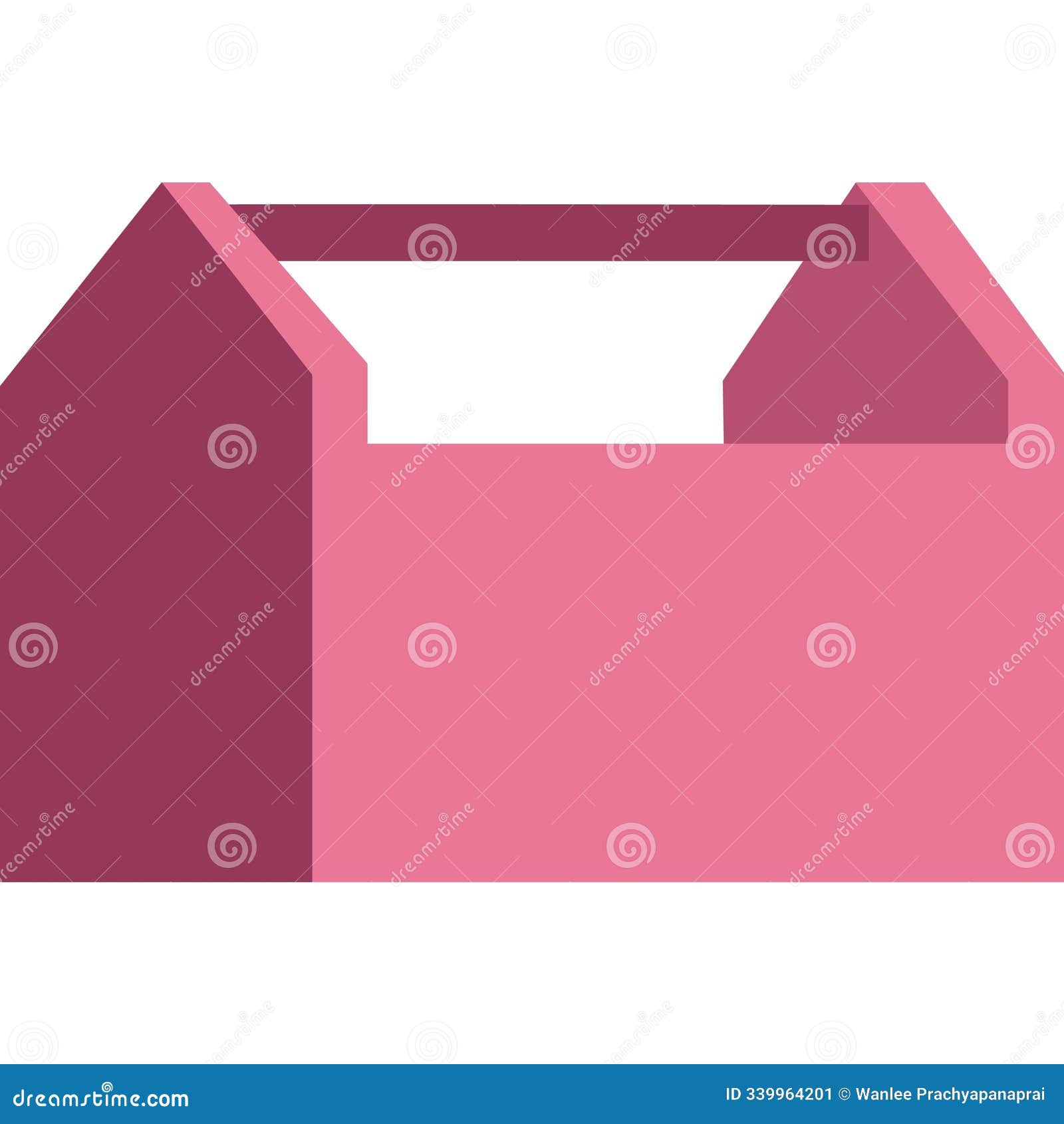 Empty Tool Box Vector Open Wooden Case Icon Stock Illustration ...