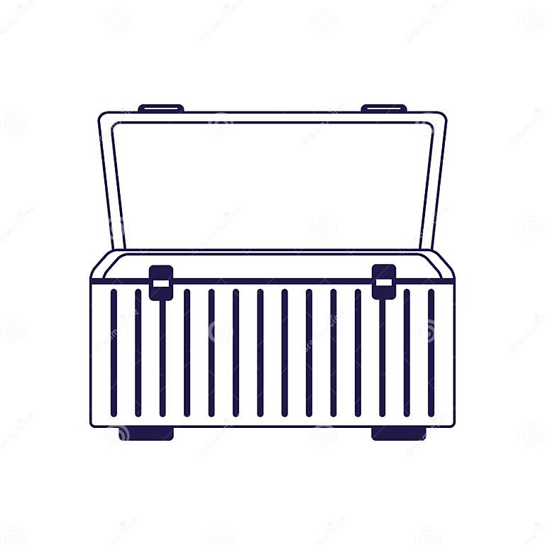 Empty Tools Box Icon, Flat Design Stock Vector - Illustration of white ...