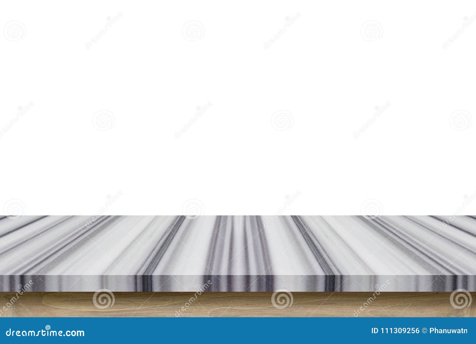 Empty Top of Granite Stone Table Isolated on White Background Stock ...