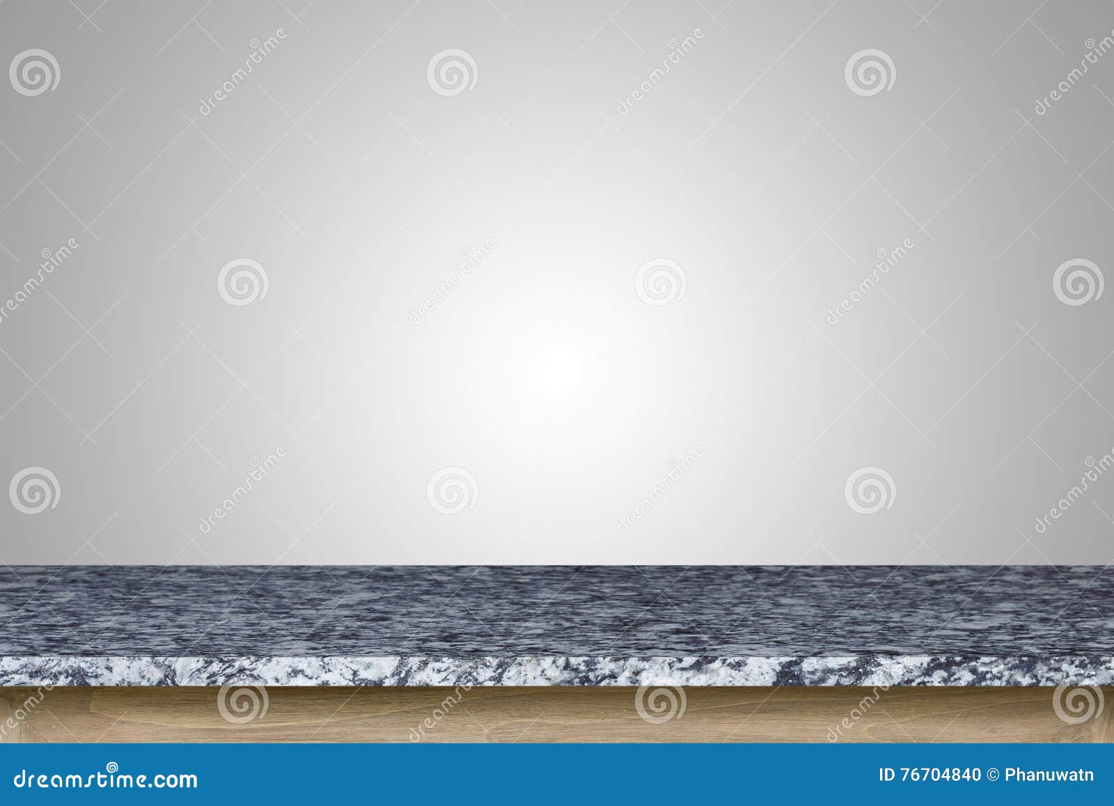 Empty Top of Granite Stone Table Isolated on White Background Stock ...