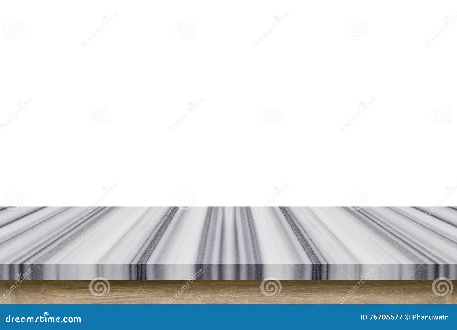 Empty Top of Granite Stone Table Isolated on White Background Stock ...