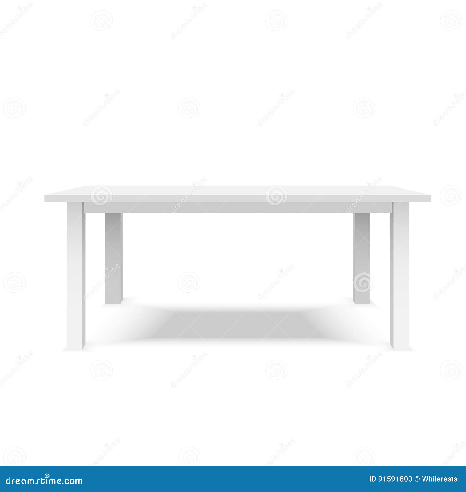 Empty Top of White Plastic Table Isolated on White Background. for ...