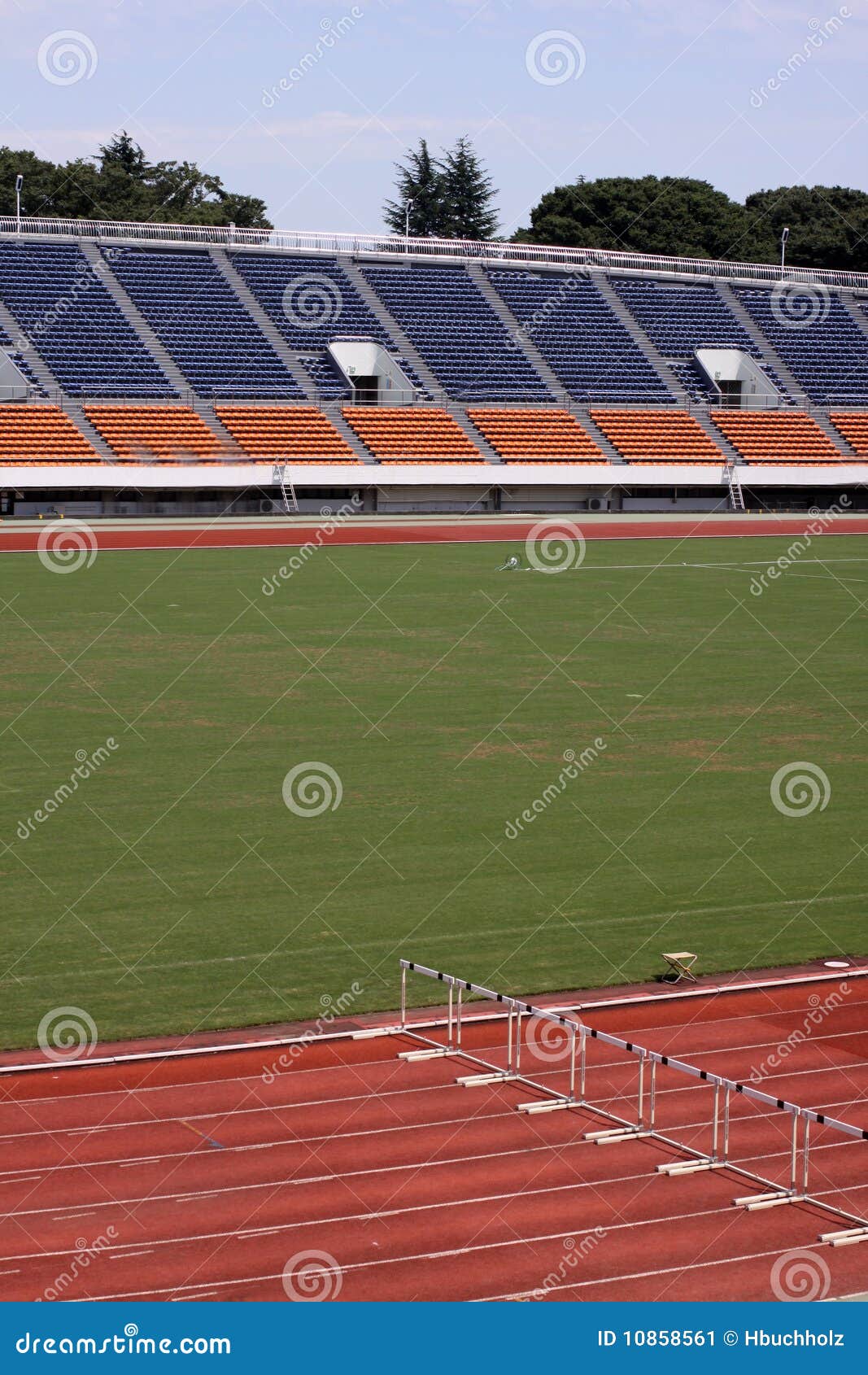 Empty Track and Field Stadium Stock Image - Image of speed, compete ...